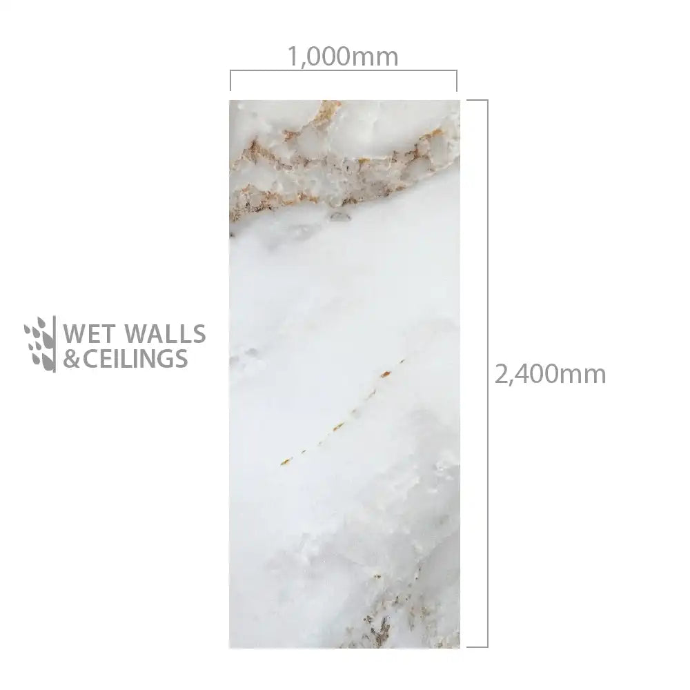 Oro Carrara Matt 1m Solid Core Wall Panel – Wet Walls & Ceilings
