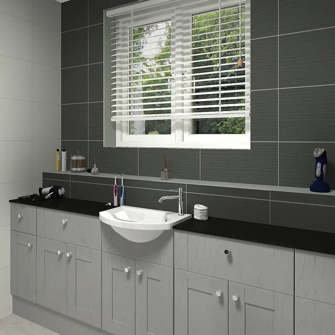 Anthracite York Tile Effect 50cm Wall Panel – Wet Walls & Ceilings