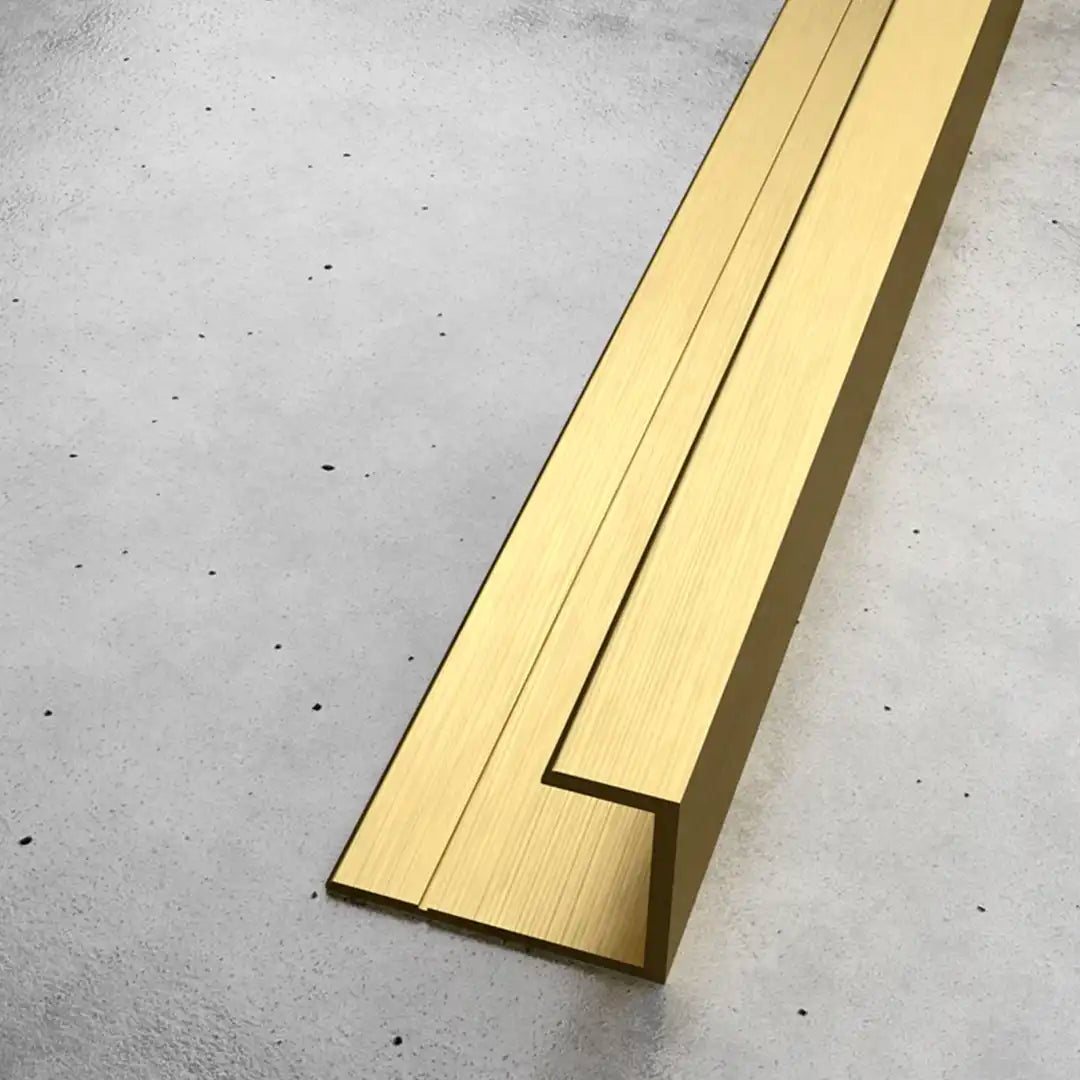 End Cap Gold Aluminium Trim for 10mm Panels – Wet Walls & Ceilings