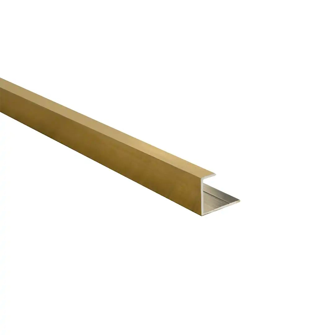 End Cap Gold Aluminium Trim for 10mm Panels – Wet Walls & Ceilings