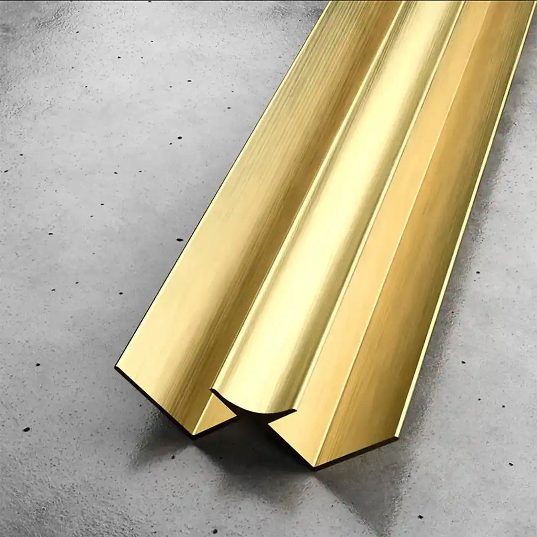 Internal Corner Gold Aluminium Trim for 10mm Panels – Wet Walls & Ceilings
