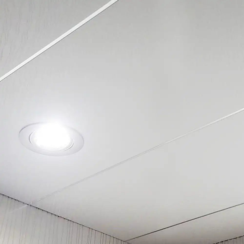 White Gloss & Silver Edge 8mm Thick Ceiling Panels – Wet Walls & Ceilings