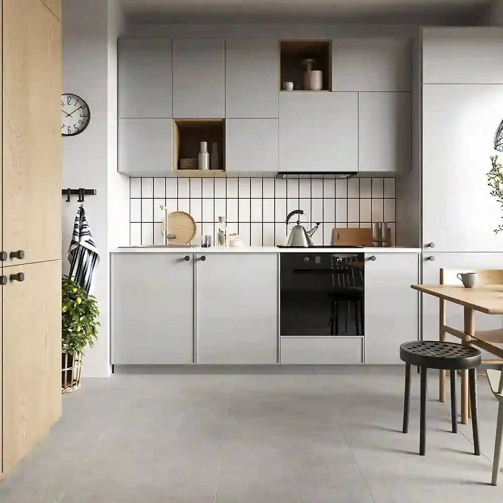 Concrete Light 60cm x 60cm SPC Vinyl Click Tile – Wet Walls & Ceilings